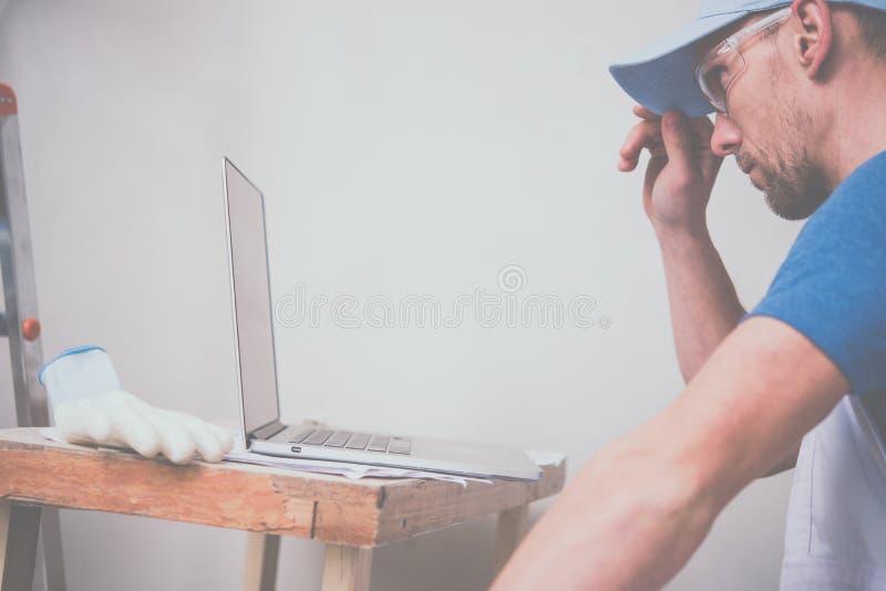 Construction Business Concept Stock Image - Image of painting, work ...