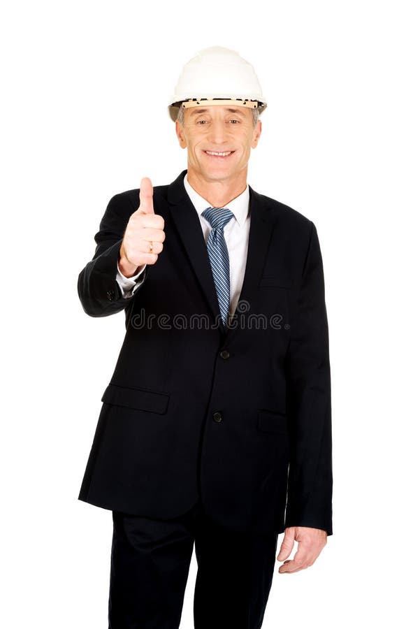 Construction Businessman Showing Ok Sign Stock Photo - Image of ...