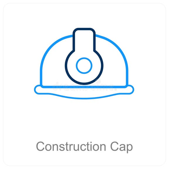 Construction Cap and Helmet Icon Concept Stock Illustration ...