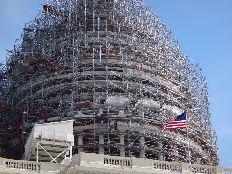 US Capitol Construction Pennsylvania Avenue Autumn Washington DC Stock ...