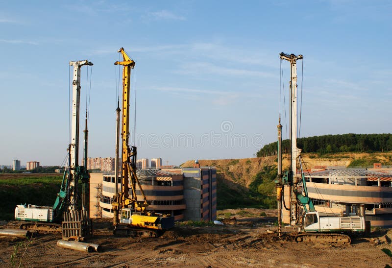 Construction of the Car Parking Stock Image - Image of engine ...