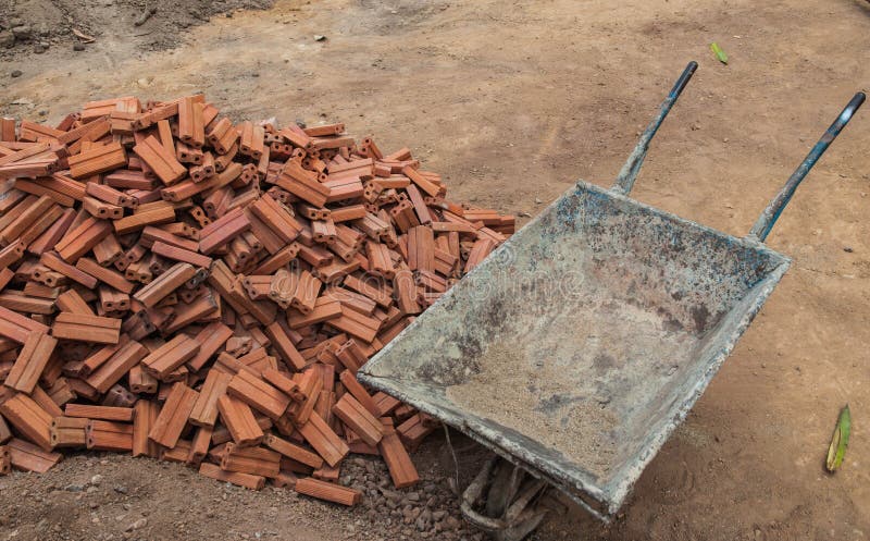 Construction cart stock image. Image of cement, material - 39897741