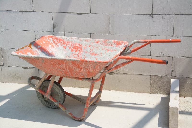 Construction Cart in the Building Store. Carts Loaded with Boards Stock ...