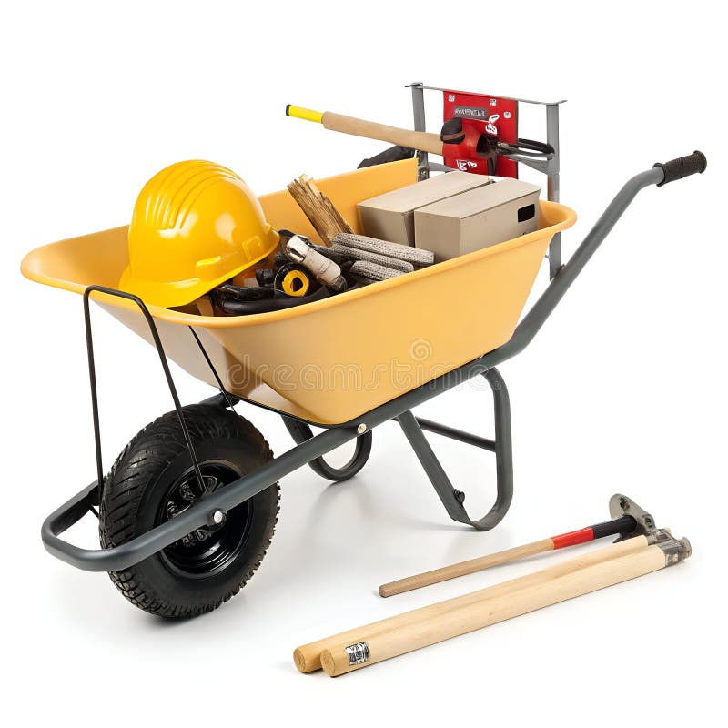 "Construction Cart stock illustration. Illustration of white - 357380946