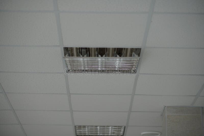 The Construction of the Ceiling, a Broken Ceiling Lamp Stock Photo ...