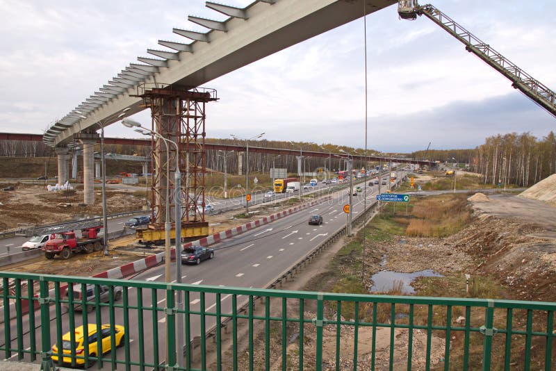 Construction of the Central Ring Road .Interchange with the M-4 Don ...