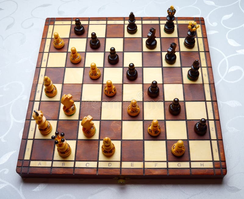 Construction of Chess Pieces on Diagonal Stock Image - Image of board ...
