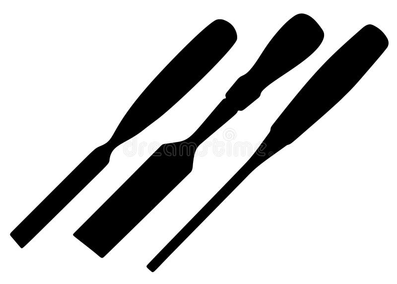 Construction Chisels in a Set. Stock Vector - Illustration of ...