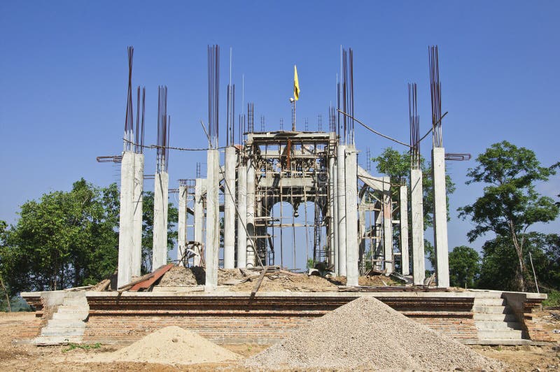 Construction of churches. stock photo. Image of plan - 19196482