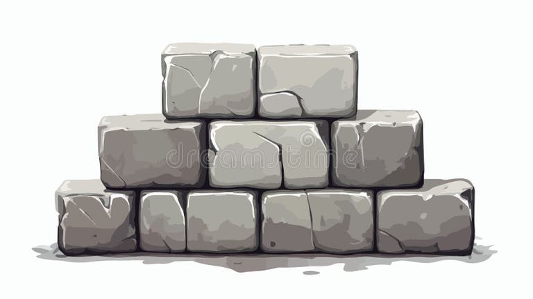 Construction Cinder Block Vector Stock Vector - Illustration of blocks ...