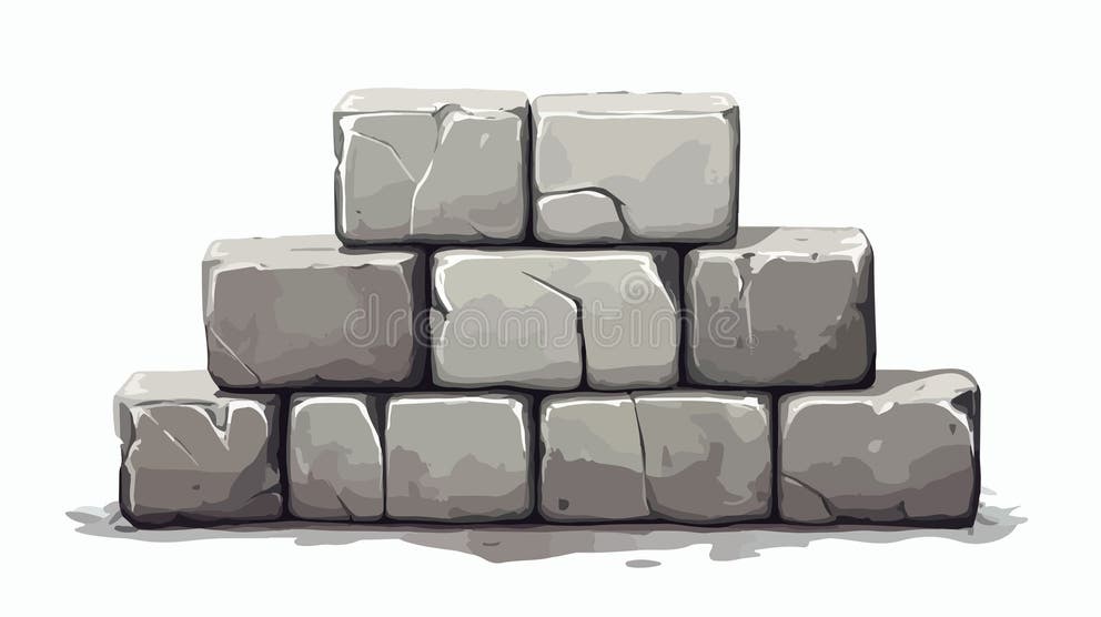 Construction Cinder Block Vector Stock Vector - Illustration of blocks ...