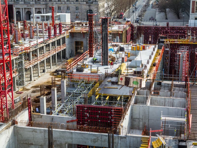 Construction in a city stock photo. Image of centre, center - 43882078