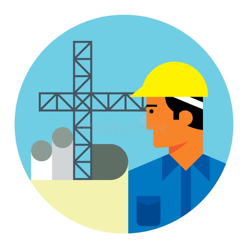 Construction Civil Engineering Earthworks Worker Cliparts Stock Vector ...