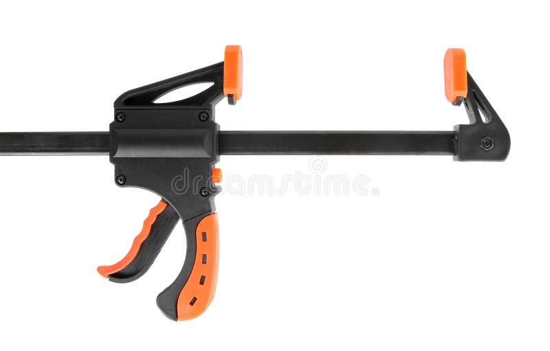 Construction Clamp Isolated on White Stock Image - Image of background ...