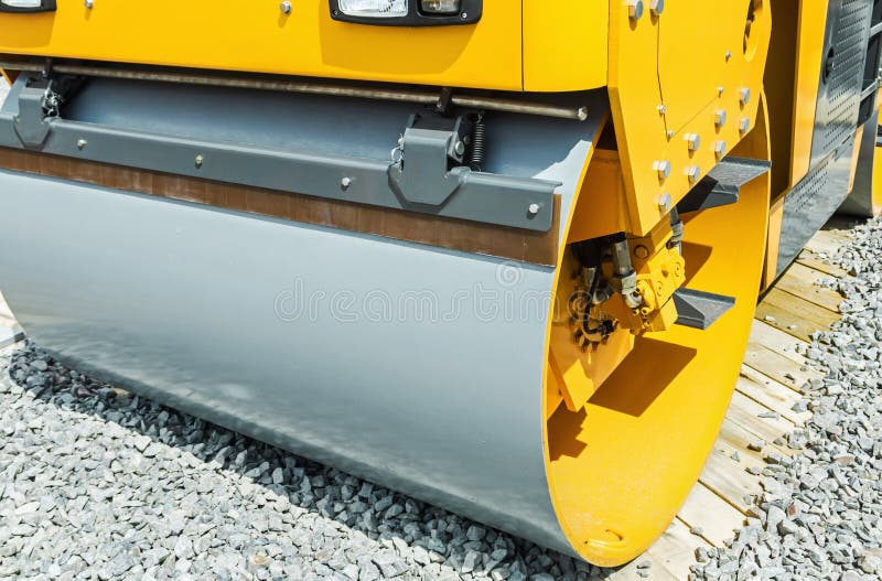 Construction compactor stock photo. Image of land, work - 14390642