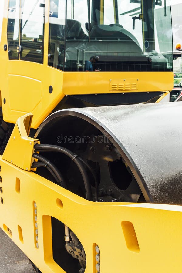 Construction compactor stock photo. Image of land, work - 14390642