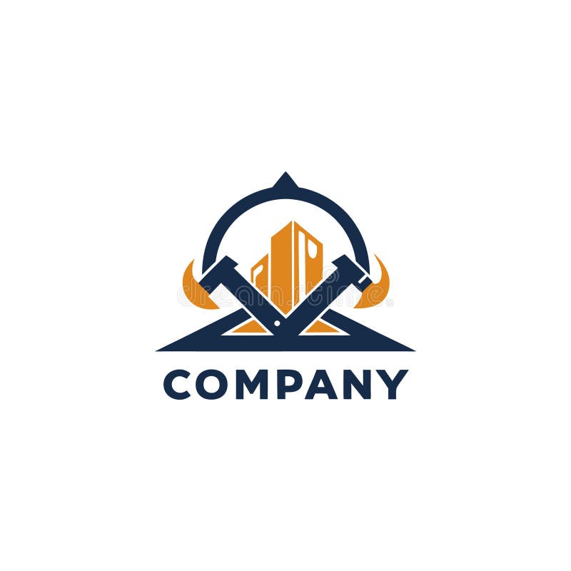 Compass and building stock vector. Illustration of cartoon - 221574531