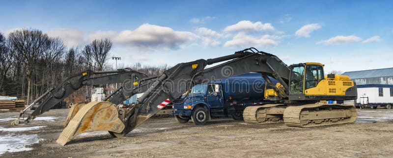 Construction company yard stock image. Image of jobs - 64040801