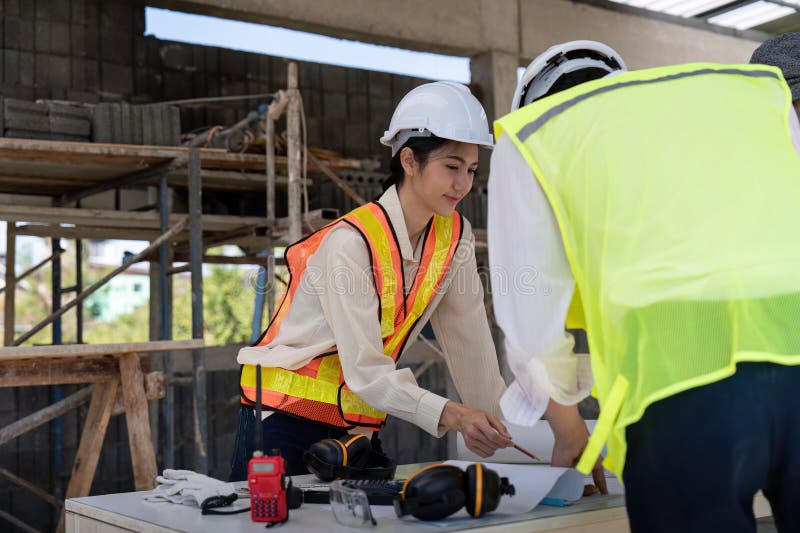 Construction Concept of Engineer or Architect Meeting for Project ...