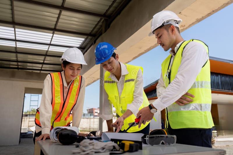 Construction Concept of Engineer or Architect Meeting for Project ...