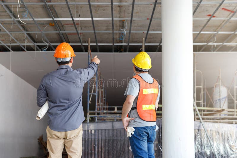 Construction Concept of Engineer and Architect Working at Construction ...