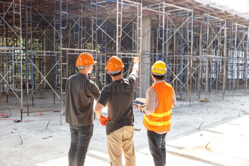 Construction Concept of Engineer and Architect Working at Construction ...