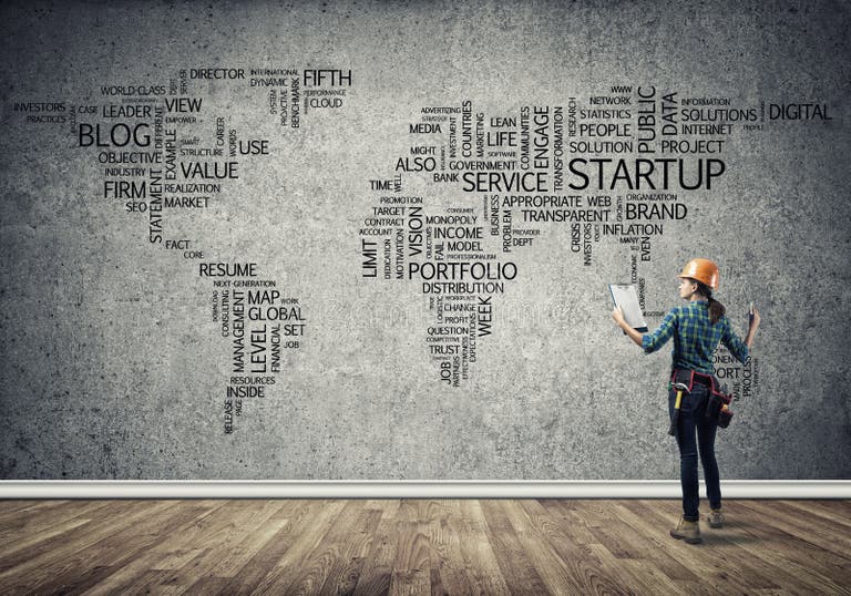 Construction Concept and Globalization Stock Photo - Image of direction ...