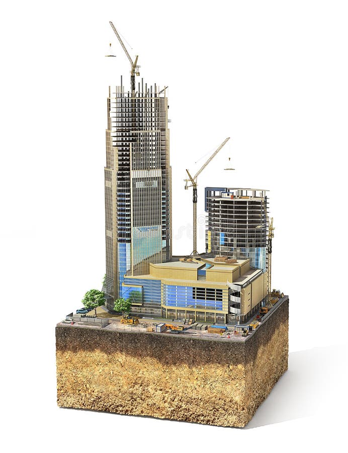 Construction concept. stock illustration. Illustration of ground - 89123504