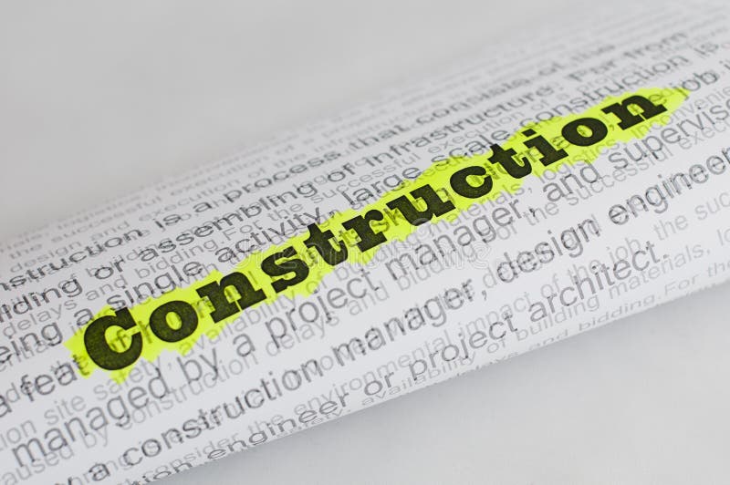 Construction Conception Text Stock Photo - Image of architectural ...