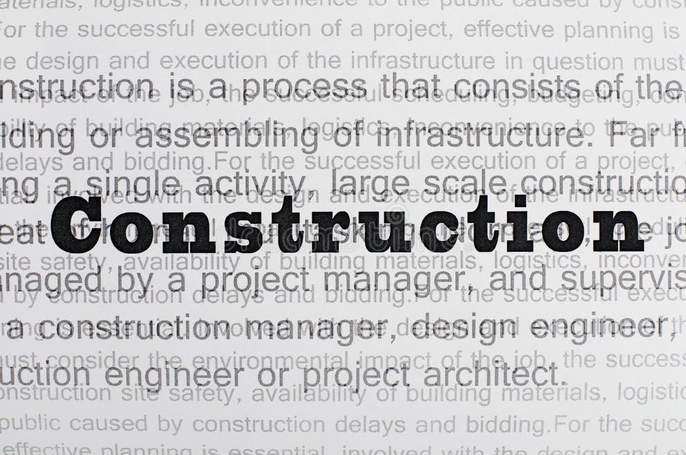 Construction Conception Text Stock Illustration - Illustration of ...