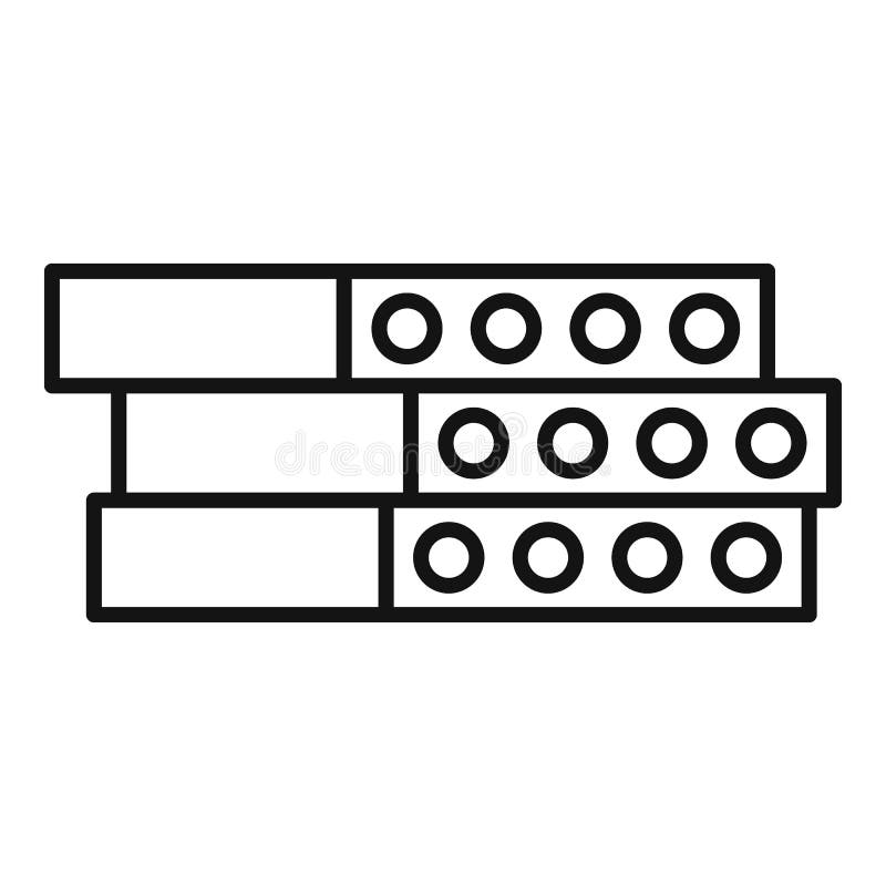 Construction Concrete Block Icon, Outline Style Stock Vector ...