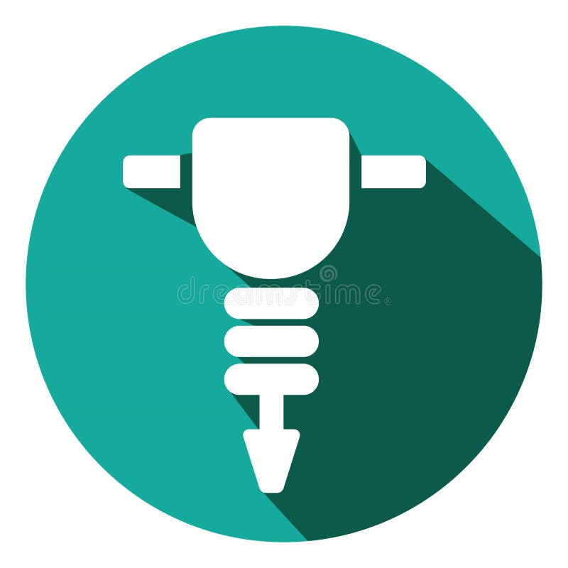 Construction Concrete Drill, Icon Stock Vector - Illustration of ...