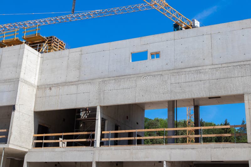 Construction - Concrete and Metal Elements Stock Image - Image of frame ...