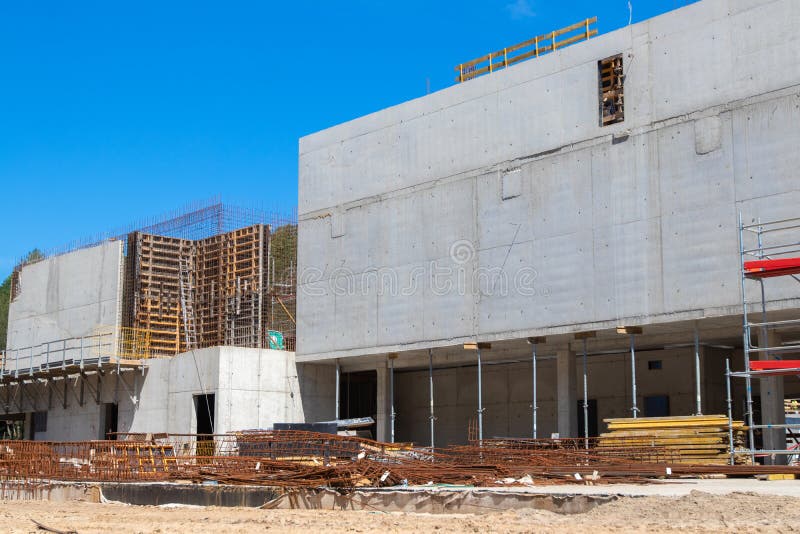 Construction - Concrete and Metal Elements Stock Image - Image of ...