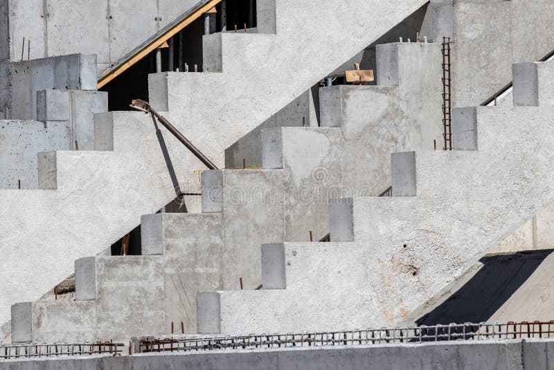 Construction - Concrete and Metal Elements Stock Image - Image of site ...