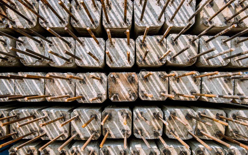 Construction Concrete Stake Stock Image - Image of heap, building ...