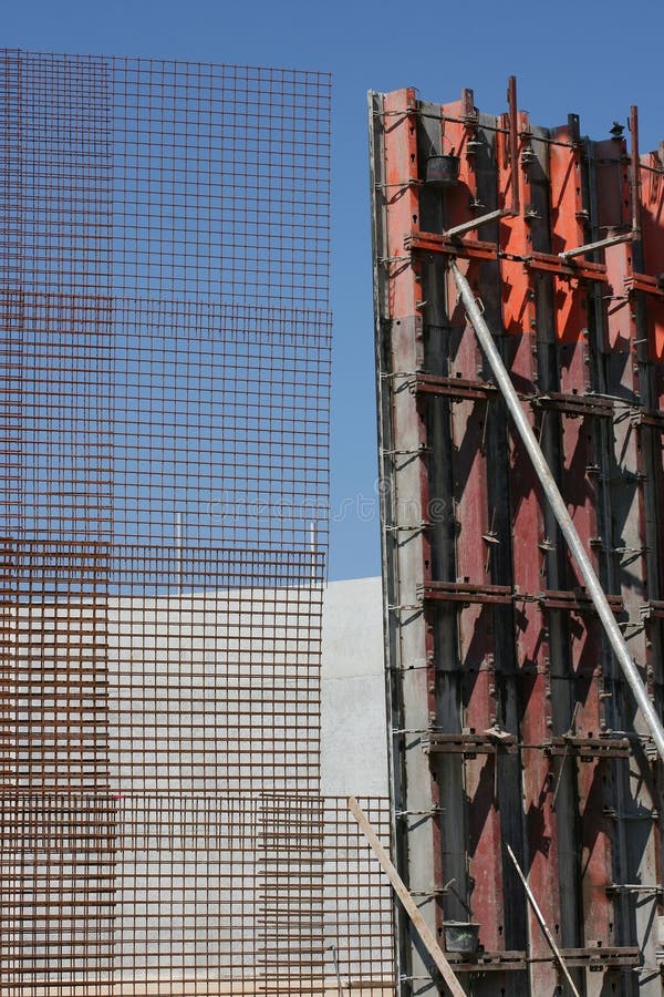 Construction Concrete Wall 5 Stock Photo - Image of frames, industries ...