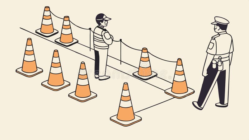 Construction Cones and Barrier, Safety and Traffic Control Vector ...