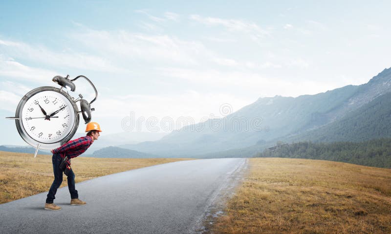 Construction Contract Deadline Stock Illustration - Illustration of ...