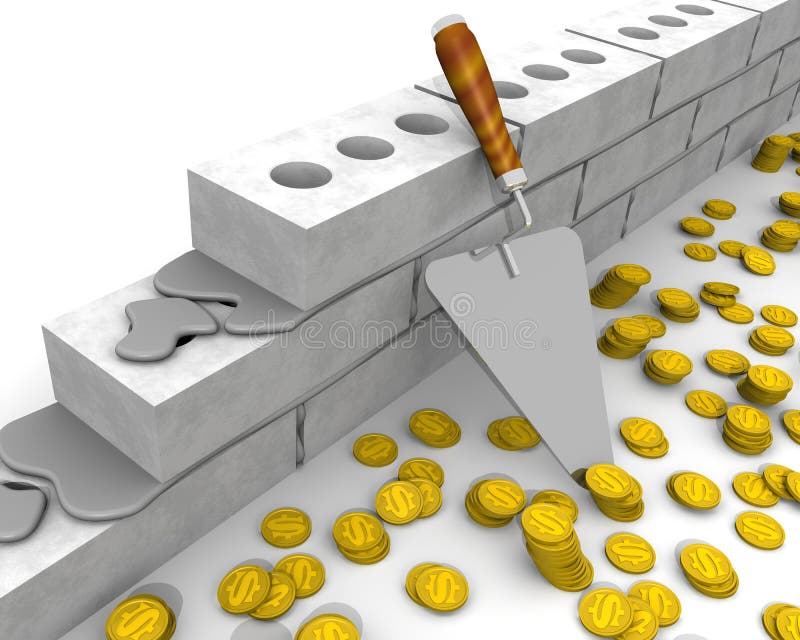 Construction Costs. Concept Stock Illustration - Illustration of money ...