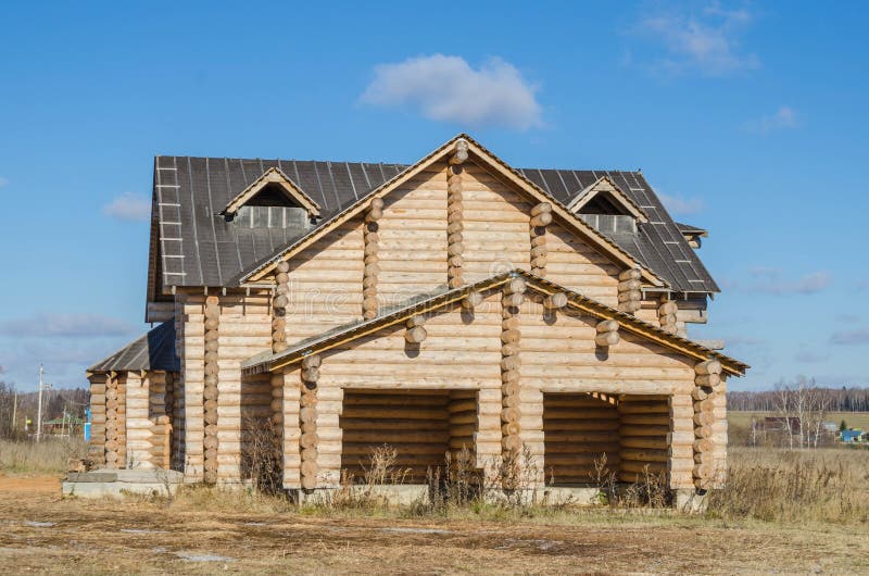 Construction of a Country House Stock Image - Image of estate ...