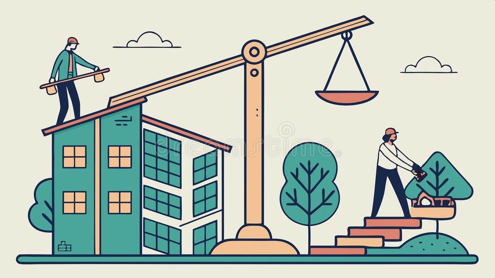 Construction Crane Balance, Building Progress and Engineering Concept ...