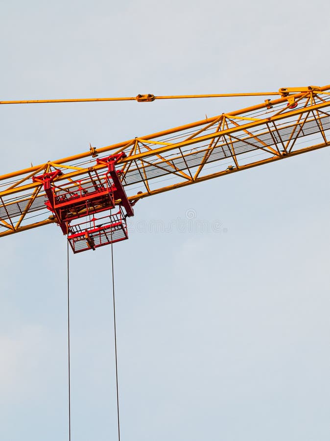Construction Crane Jib Boom Stock Image - Image of technics, derrick ...