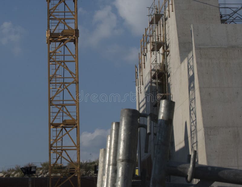 Construction Crane in Building Industry Stock Image - Image of load ...