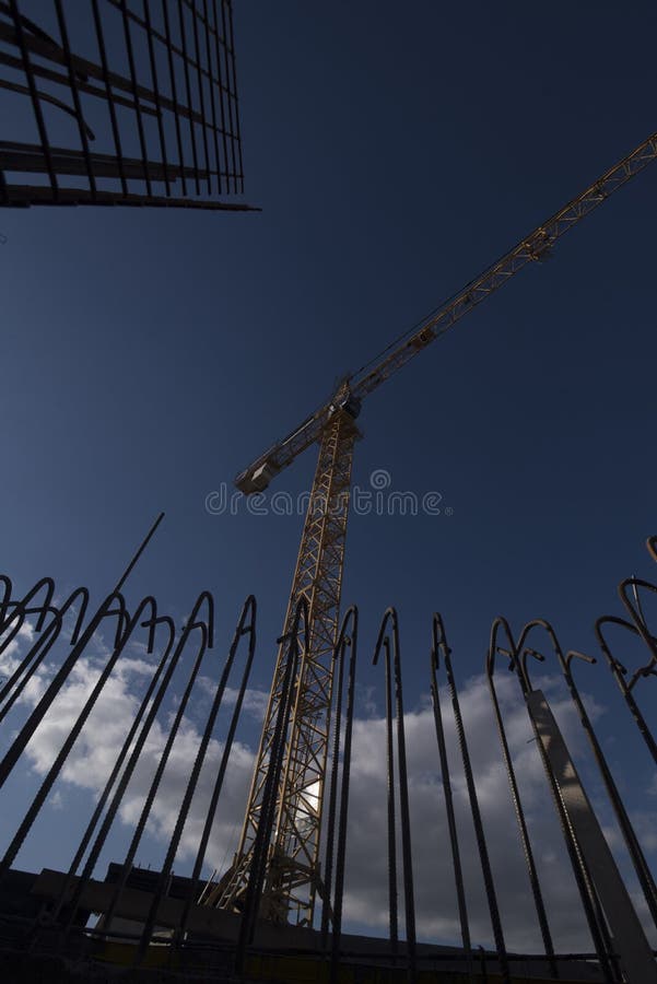 Construction Crane in Building Industry Stock Photo - Image of building ...