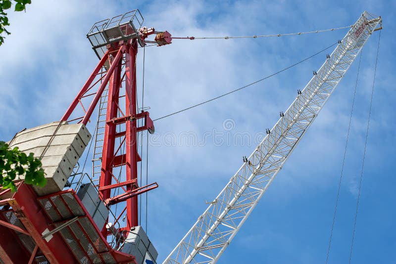 Construction Equipment Metal Structure of the Crane, Bottom View Stock ...