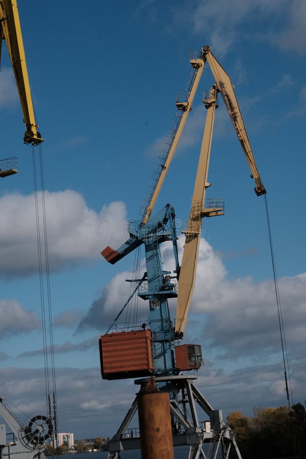 Construction Crane during the Construction of a High-rise Building ...
