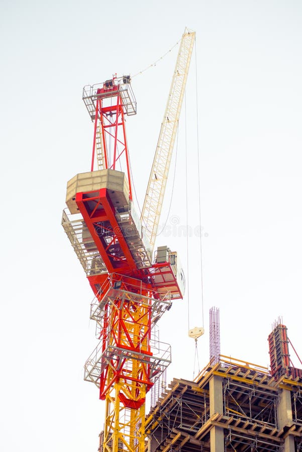Construction Crane for the Construction of Tall Buildings Stock Image ...