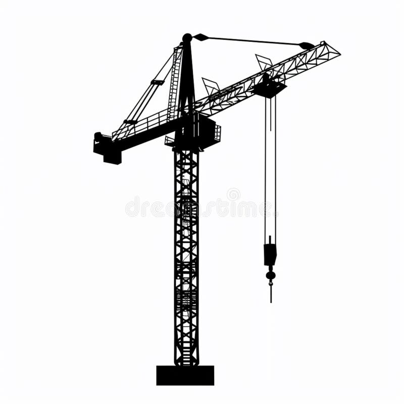 Construction Crane Design Transparent Background Stock Illustration ...