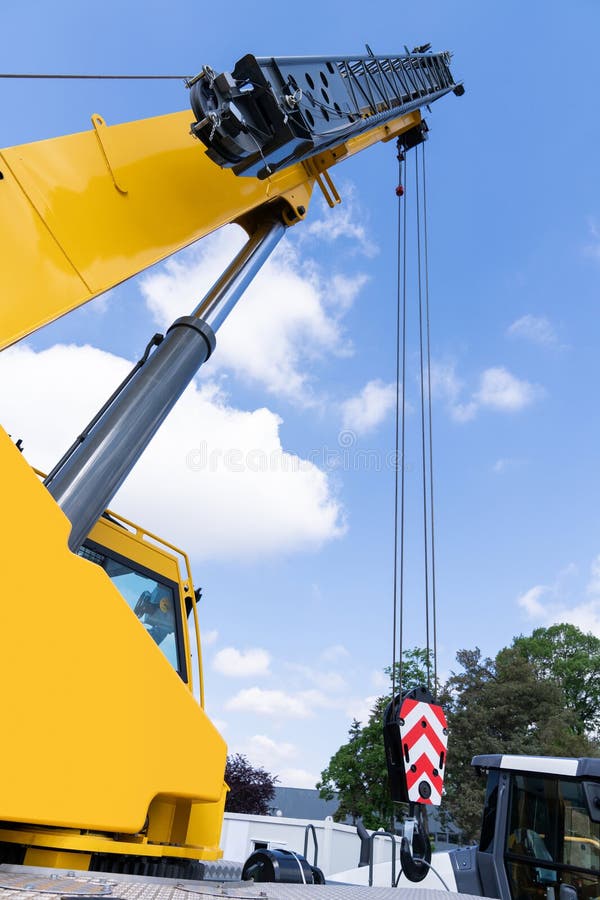 Construction Crane - Heavy Industrial Machine. Stock Image - Image of ...